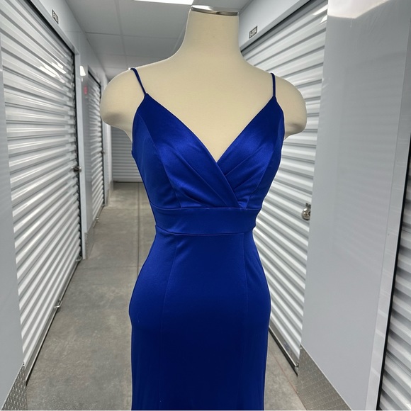 Teeze Me | Dresses | Y2k Teeze Me Royal Blue Shiny Stretch Maxi Dress ...